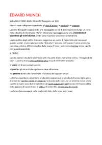 EDVARD MUNCH - appunti | Appunti di Elementi di storia dell'arte ed espressioni grafiche | Docsity