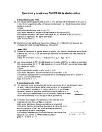 Campo electromagnético, ejercicios | Ejercicios de Educación física | Docsity