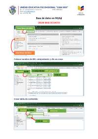 Crear tablas en mysql | Apuntes de Informática | Docsity