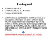 Riassunto di kierkegaard | Slide di Filosofia | Docsity