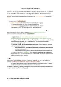 Il metodo della supervisione | Appunti di Pedagogia | Docsity