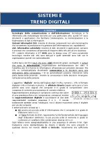 Sistemi e trend digitali | Appunti di Sistemi Digitali | Docsity