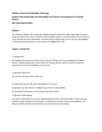 Analysis of the Security Risks and Vulnerabilities in IoT Devices and Development of a | Thesis ...