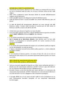 Riassunto dei DCA (disturbi del comportamento alimentare) | Schemi e ...