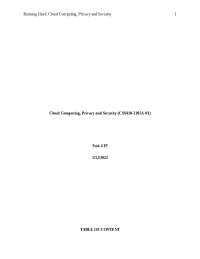 Cloud Computing, Privacy and Security Unit 4 I | Assignments Computer Science | Docsity