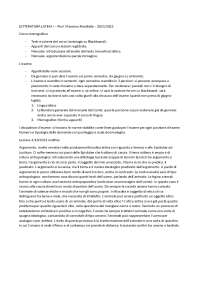 Letteratura Latina I primo semestre | Appunti di Letteratura latina | Docsity