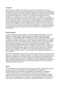 Distinzione sintetica: transfert, controtrasnfert e sogno- Risposta ...