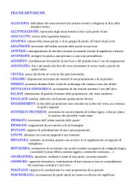 Lista figure retoriche | Schemi e mappe concettuali di Italiano | Docsity