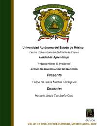 Procesamiento de imagenes con PYTHON | Ejercicios de Programación Informática | Docsity