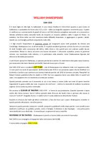 William Shakespeare: vita - analisi delle opere 'Othello' e 'The Tempest' | Appunti di ...