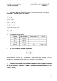 Ejercicios prácticos Tema 1 | Ejercicios de Física | Docsity