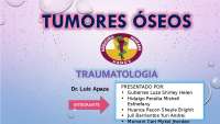 TUMORES OSEOS EN TRAUMATOLOGIA | Esquemas y mapas conceptuales de Traumatología | Docsity