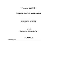Paniere Nuovo Complementi di Matematica prof. Amendola risposte aperte | Panieri di Complementi ...