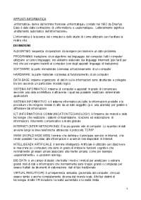 Fondamenti informatica | Schemi e mappe concettuali di Fondamenti di ...