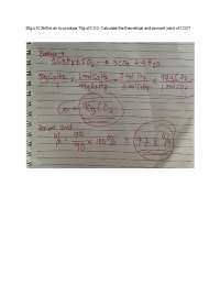 Theoretical and percent yields | Exercises Physics | Docsity