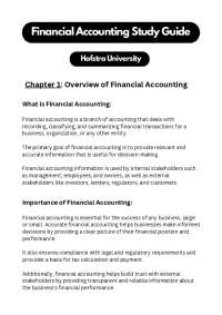 Financial Accounting Study Guide | Study Guides, Projects, Research ...