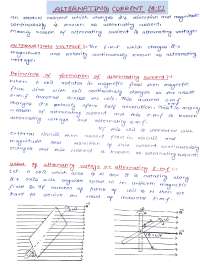 Alternating Current Qs Study