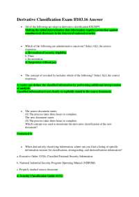 Derivative Classification Exam If103.16 Answer | Exams Vocational ...