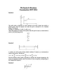 Questions of Mechanical Vibrations Exam | Exams Mechanical Engineering ...