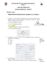 Hoja de trabajo 12 Fisica | Ejercicios de Física | Docsity