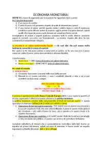 Primo parziale dell’esame di macro e micro economia | Appunti di Macroeconomia | Docsity