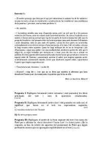 Comentari text plató | Exámenes selectividad de Historia de la Filosofía | Docsity