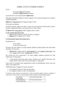 Regole grammaticali: forma attiva e passiva, forma riflessiva, forma ...