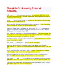 Electrician's Licensing Exam & Answers | Exams Electrical Engineering ...