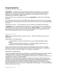 L'imperialismo coloniale | Appunti di Storia | Docsity