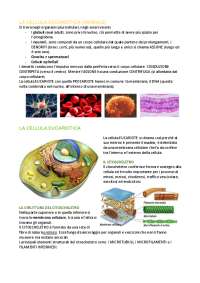 La cellula eucariote (infermieristica) | Appunti di Biologia | Docsity