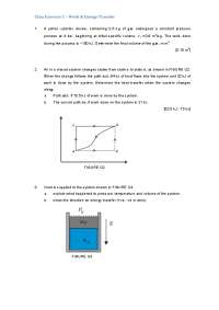 EXERCISE CHAPTER 1.J | Exercises Thermodynamics | Docsity