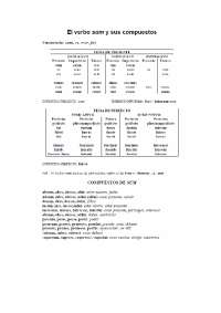 Verbo sum del latín morfología | Apuntes de Idioma Latín | Docsity