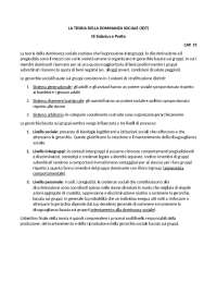 Teoria della dominanza sociale | Appunti di Psicologia Sociale | Docsity