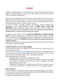 Il pensiero di Socrate e I sofisti | Appunti di Filosofia | Docsity