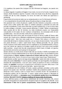 Odi ed Epodi Orazio, IV libro | Appunti di Lingua Latina | Docsity