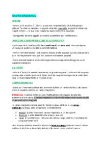 CAMPO MAGNETICO: Oersted, Faraday, Ampère, Lorentz e Maxwell. | Appunti di Fisica | Docsity