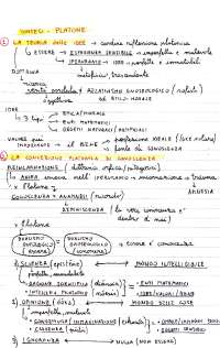 Platone schema sintetico | Schemi e mappe concettuali di Filosofia | Docsity