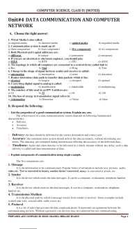 Computer Science Class IX unit 4 | Study notes Computer science | Docsity