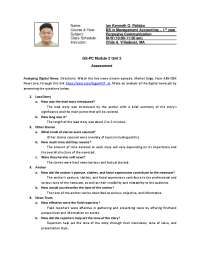 Purposive communication | Assignments Communication | Docsity