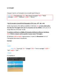 HTML come inserire le immagini in un documento HTML | Schemi e mappe ...