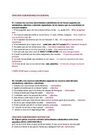 Exercicis oracions subordinades | Ejercicios de Catalán | Docsity