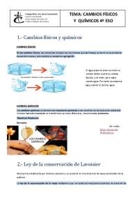 RESUMENES CAMBIOS QUIMICOS Y FISICOS | Esquemas y mapas conceptuales de ...