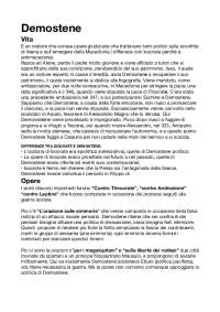 Demostene vita e opere | Appunti di Greco | Docsity