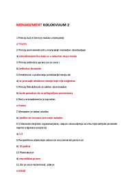 Kolokvijum resenja iz menadžmenta | Ispiti' predlog Matematika | Docsity