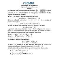 Talleres resueltos de Ecuaciones Diferenciales | Ejercicios de Ecuaciones Diferenciales | Docsity