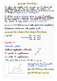 Meccanica Razionale: Calcolo vettoriale | Appunti di Meccanica Razionale | Docsity