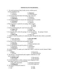 Cheat Sheet for Power Plant Engineering (Engineering) Free Online as PDF | Docsity