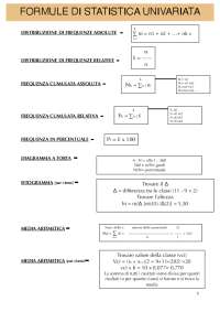 Formulario di Statistica Sociale | Formulari di Statistica | Docsity