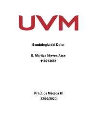 Practica del dolor con semiologia alicia | Apuntes de Medicina | Docsity