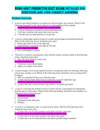 NURS 4827 Predictor Exit Exam Detailed 206 Questions And 100% Correct ...